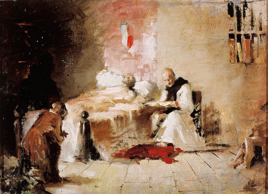 Últimos momentos de Alfonso X El Sabio. – MUSEO GARNELO